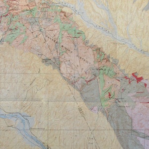 1925 Banner Mining District Arizona Geological Map of Gila & Pinal ...
