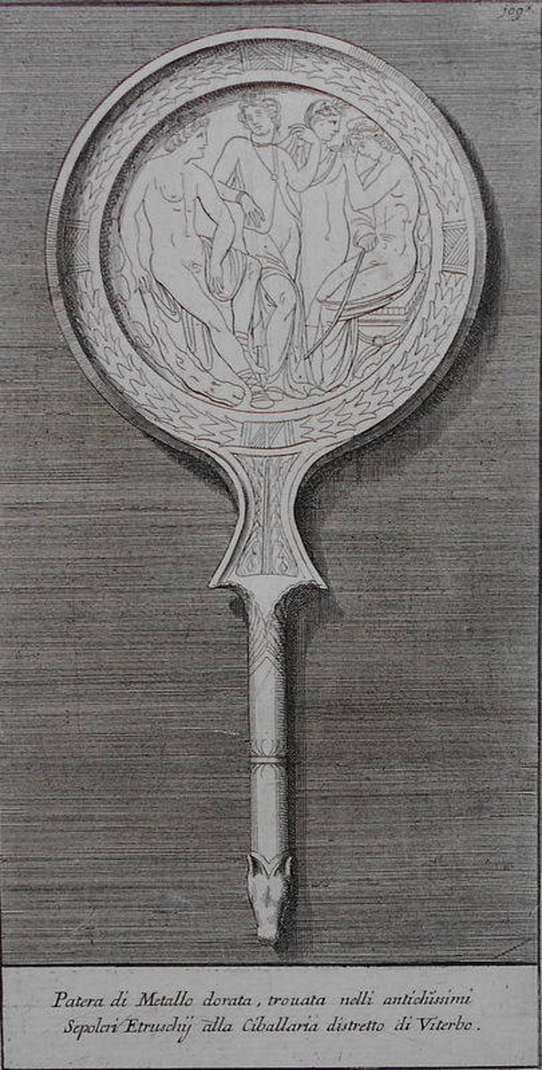 1692 Pietro Bartoli Engraving of Gold Dish for Libations From ...