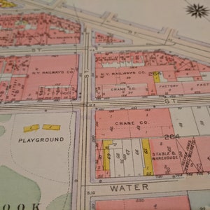 1916 Lower East Side Manhattan. Corlears Hook Park, Williamsburg Bridge ...