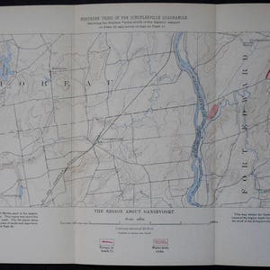 1905 Gansevoort Area New York Map Showing Moreau, Fortsville, Fort ...