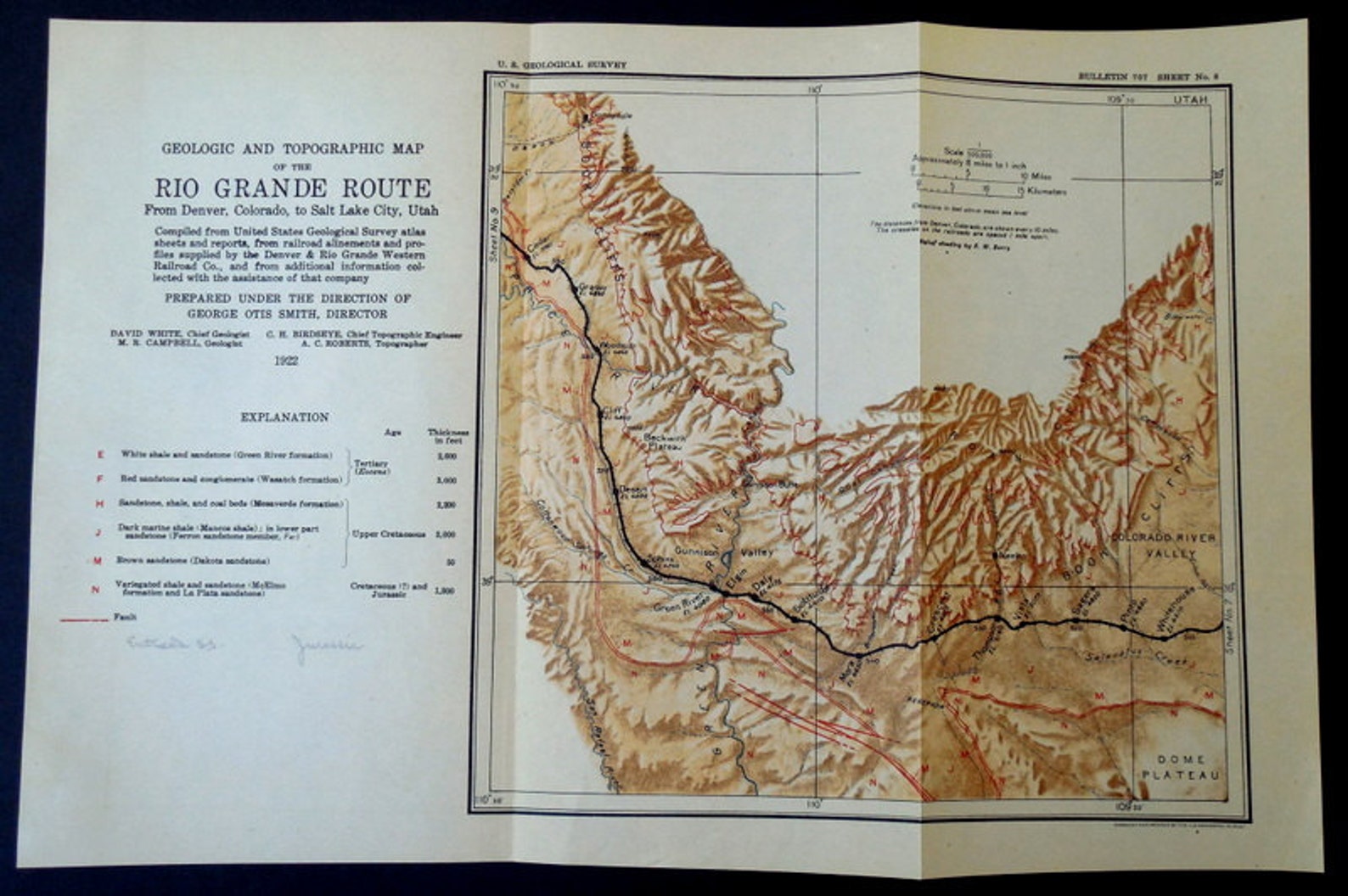 1922 Utah Railroad Map: Cedar Woodside Sphinx Sagers Book - Etsy