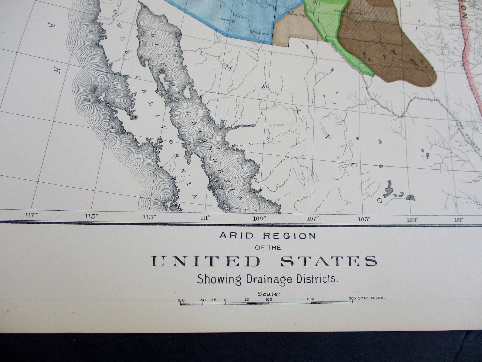 1890 Western United States America Arid Region. Superb Antique Map ...