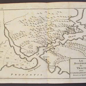 1747 Bosphorus Map Istanbul Chalcedon Chrysopatis. Le | Etsy