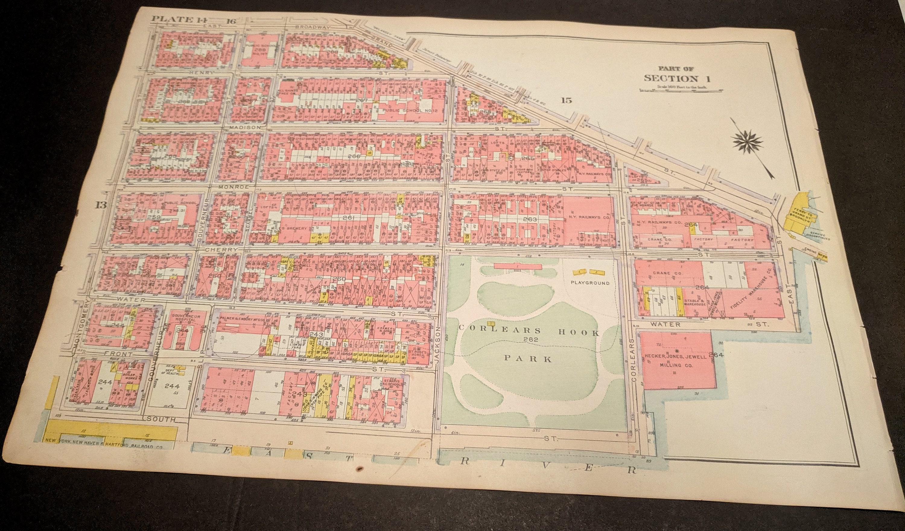 1916 Lower East Side Manhattan. Corlears Hook Park - Etsy