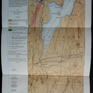1899: Quarry Map, Vermont. Bomoseen Lake to Poultney, VT Slate Quarries ...