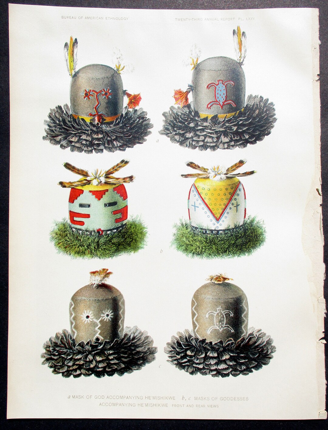 1904 ZUNI Masks of Hemishikwe Gods & Goddesses. Antique - Etsy