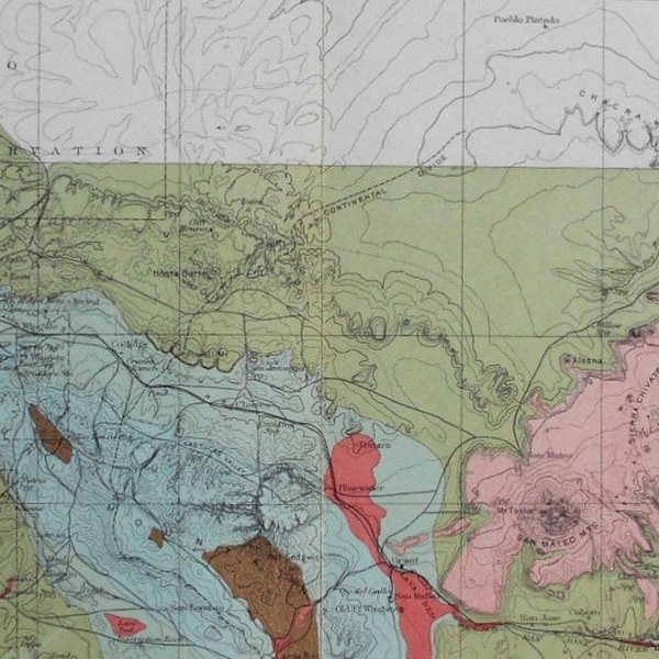 Zuni Reservation Map - Etsy