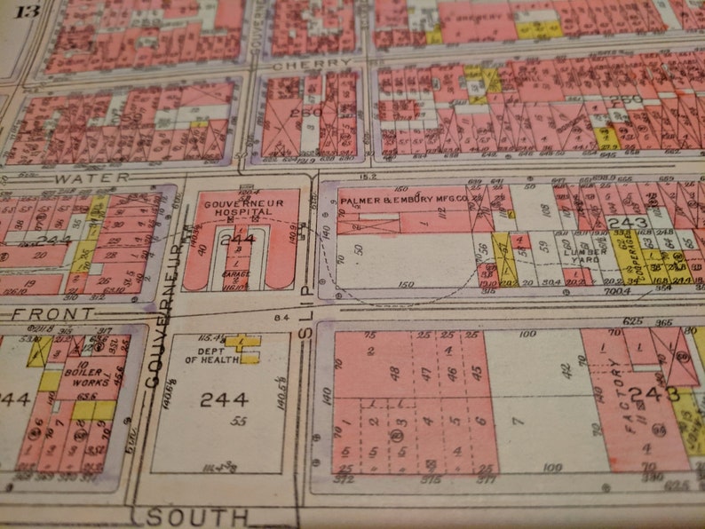 1916 Lower East Side Manhattan. Corlears Hook Park - Etsy