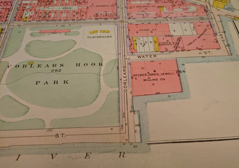 1916 Lower East Side Manhattan. Corlears Hook Park - Etsy