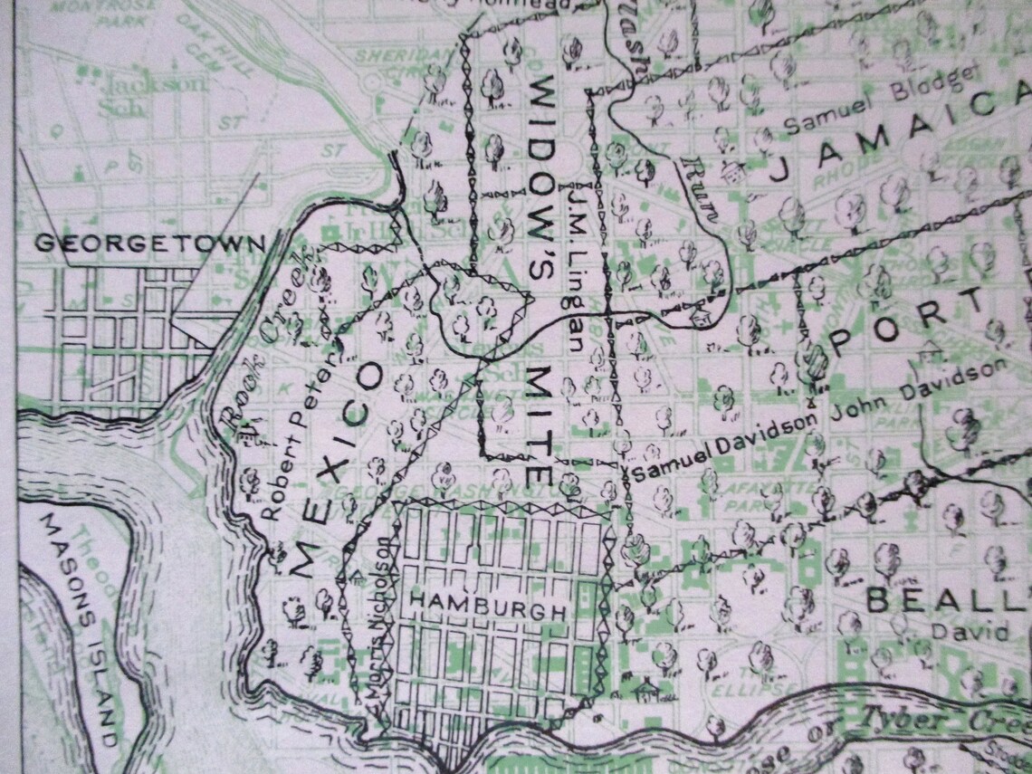 1950 Washington, DC Map. District of Columbia, Georgetown, Potomac ...