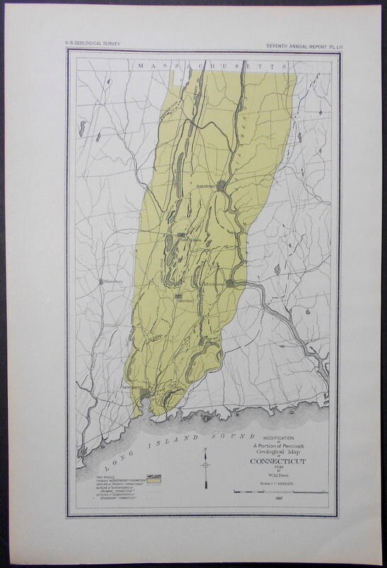 1888 Map Long Island Sound, Connecticut River Delta. New Haven to ...