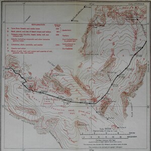 1915 California Railroad Map Piute, Fenner, Danby, Cadiz, Altura ...