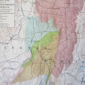1892 Geologic Map of Parts of Beekman and Pawling Dutchess - Etsy