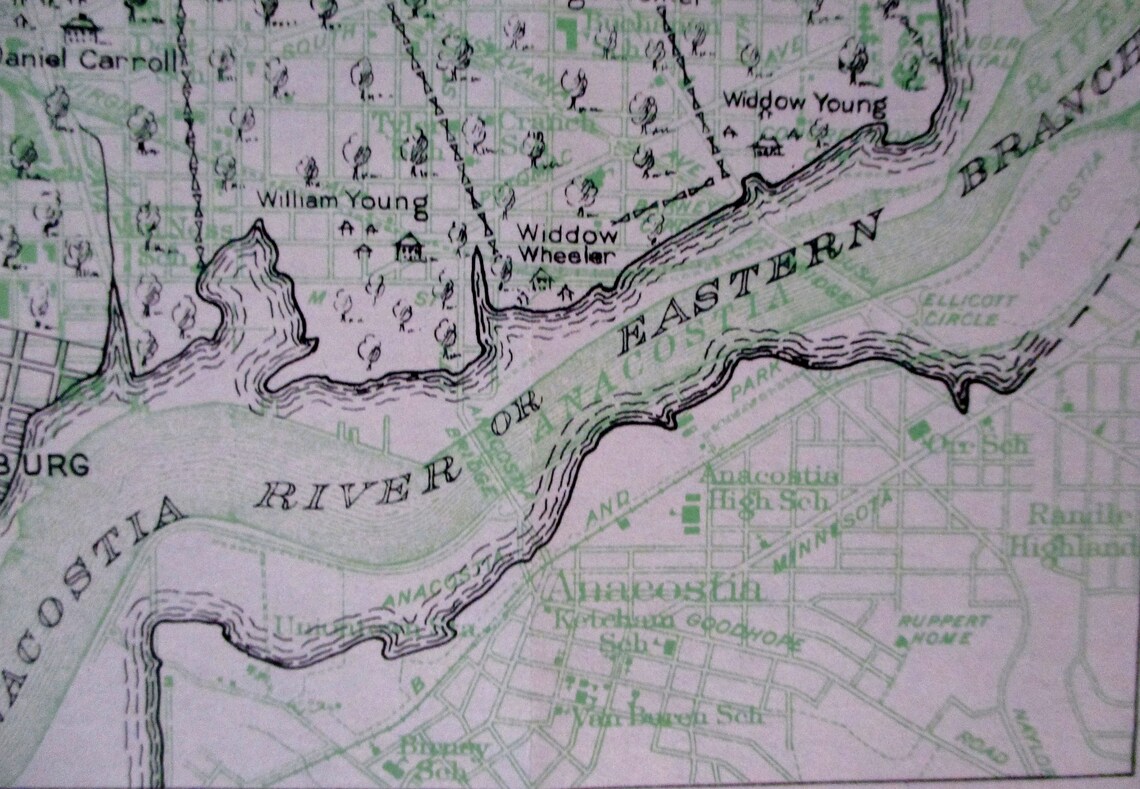 1950 Washington, DC Map. District of Columbia, Georgetown, Potomac ...