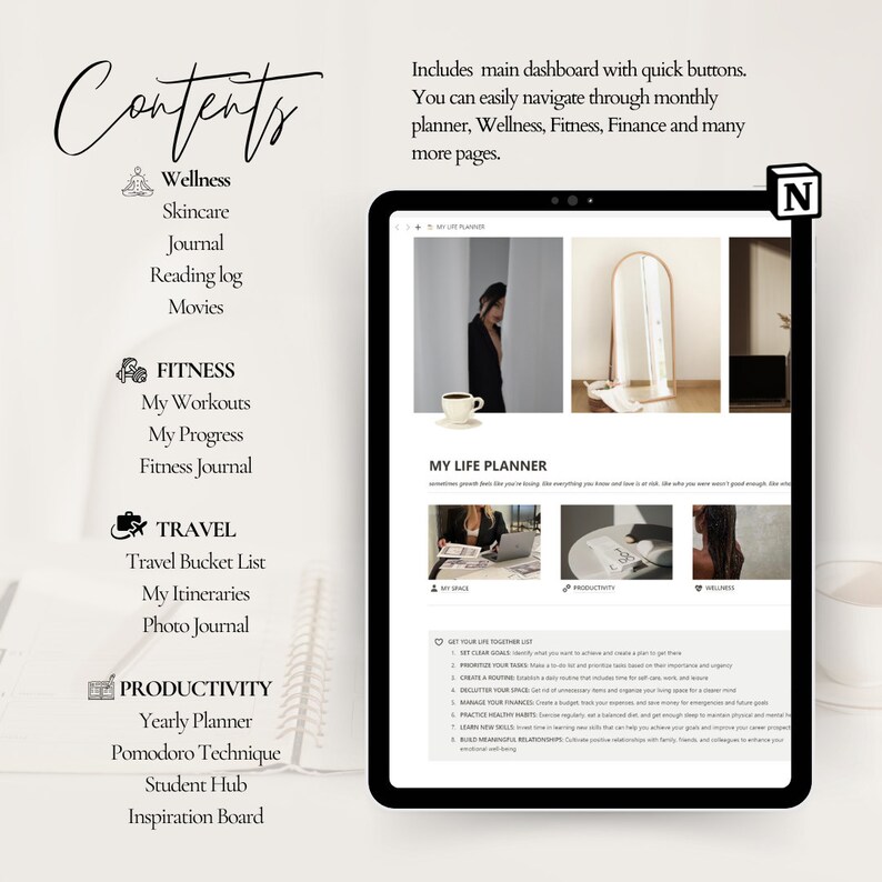 PLR All in One Life Planner, Ultimate Life Planner, All in One Digital ...