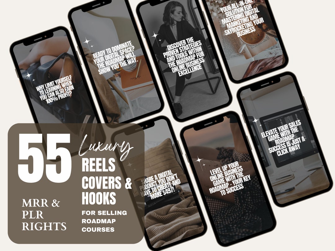 Reels Covers and Hooks Template, 55 Instagram Done-for-you Templates ...