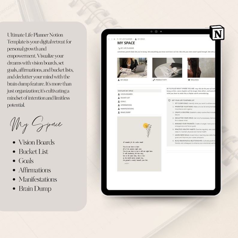 PLR All in One Life Planner, Ultimate Life Planner, All in One Digital ...