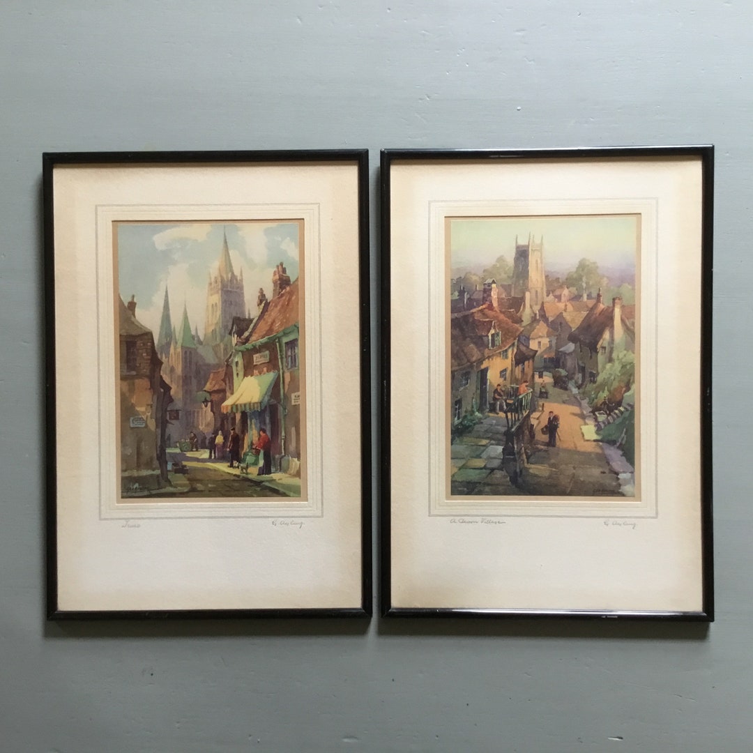 Vintage George Ayling Litho Prints, Set of 2, C1930s. - Etsy