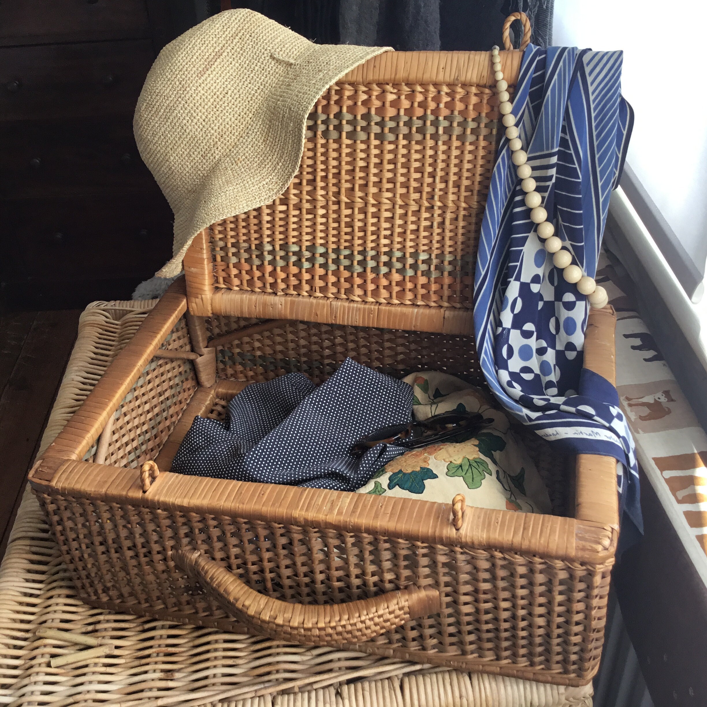 Vintage Wicker/rattan Suitcase or Storage Basket Pre2000. - Etsy UK