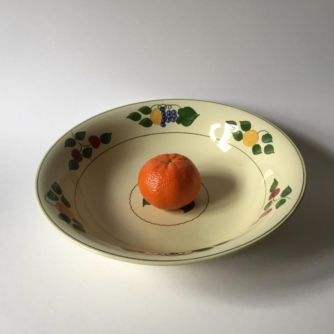 Vintage Titian Ware, Adams Royal Ivory, Fruit Pattern Serving Bowl ...