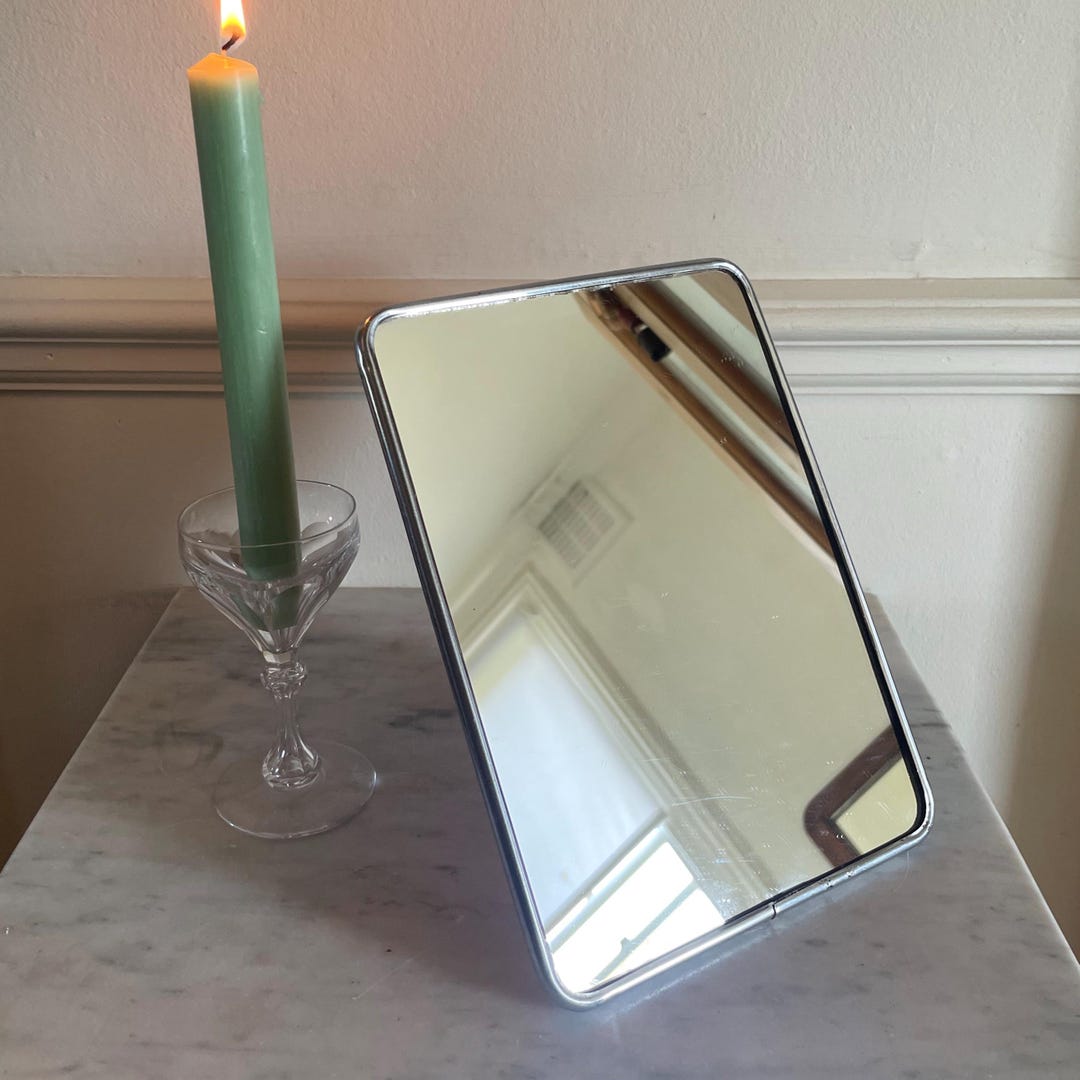 French Vintage Barber/shaving/vanity Mirror With Easel Stand, C1940s ...