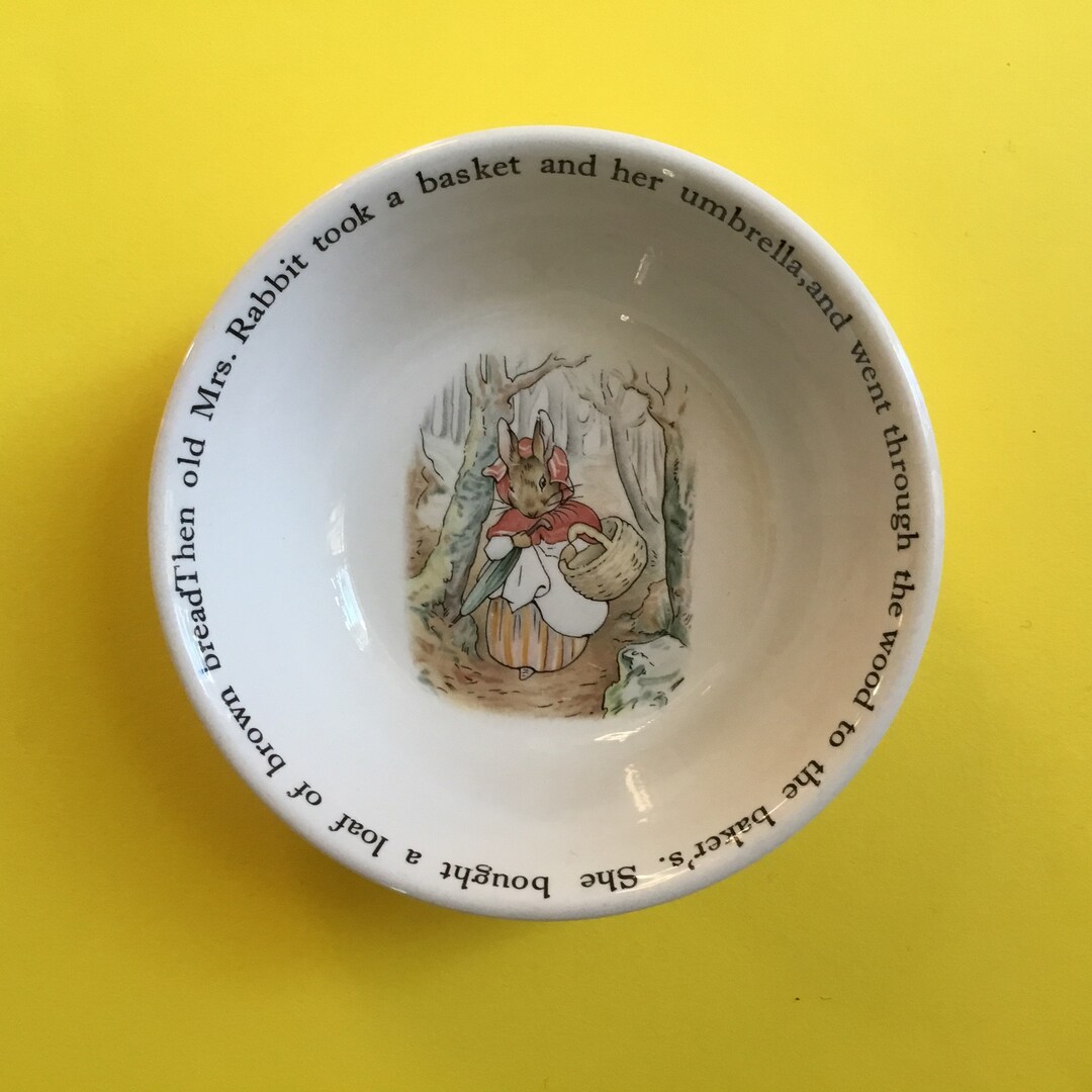 Vintage Peter Rabbit Old Mrs Rabbit Cereal/fruit Bowl, Made Bywedgwood ...
