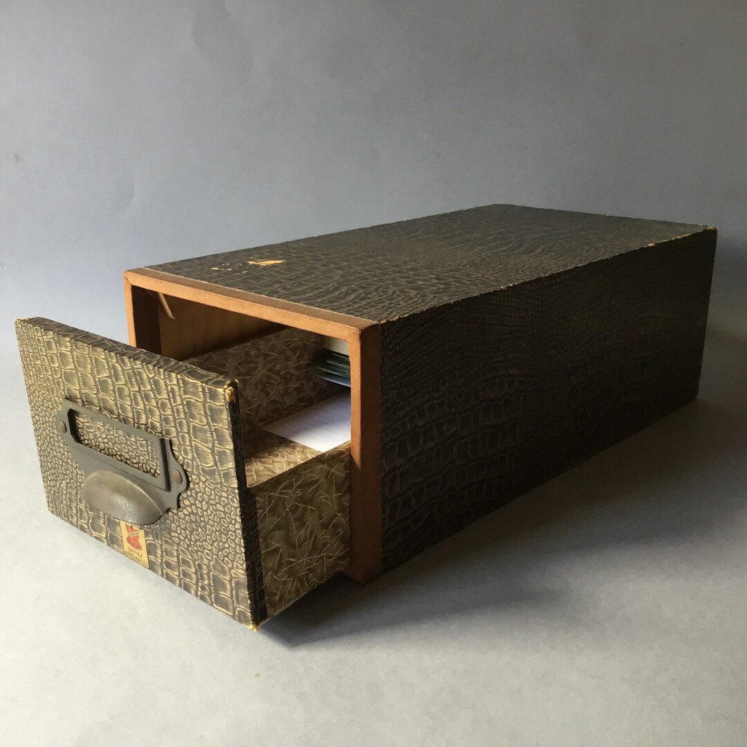 Vintage Index Card Drawer, C1930s. - Etsy
