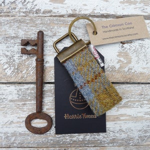 Harris Tweed Key Fob, Key Ring, Tartan Scottish Gift, Wedding Gift ...