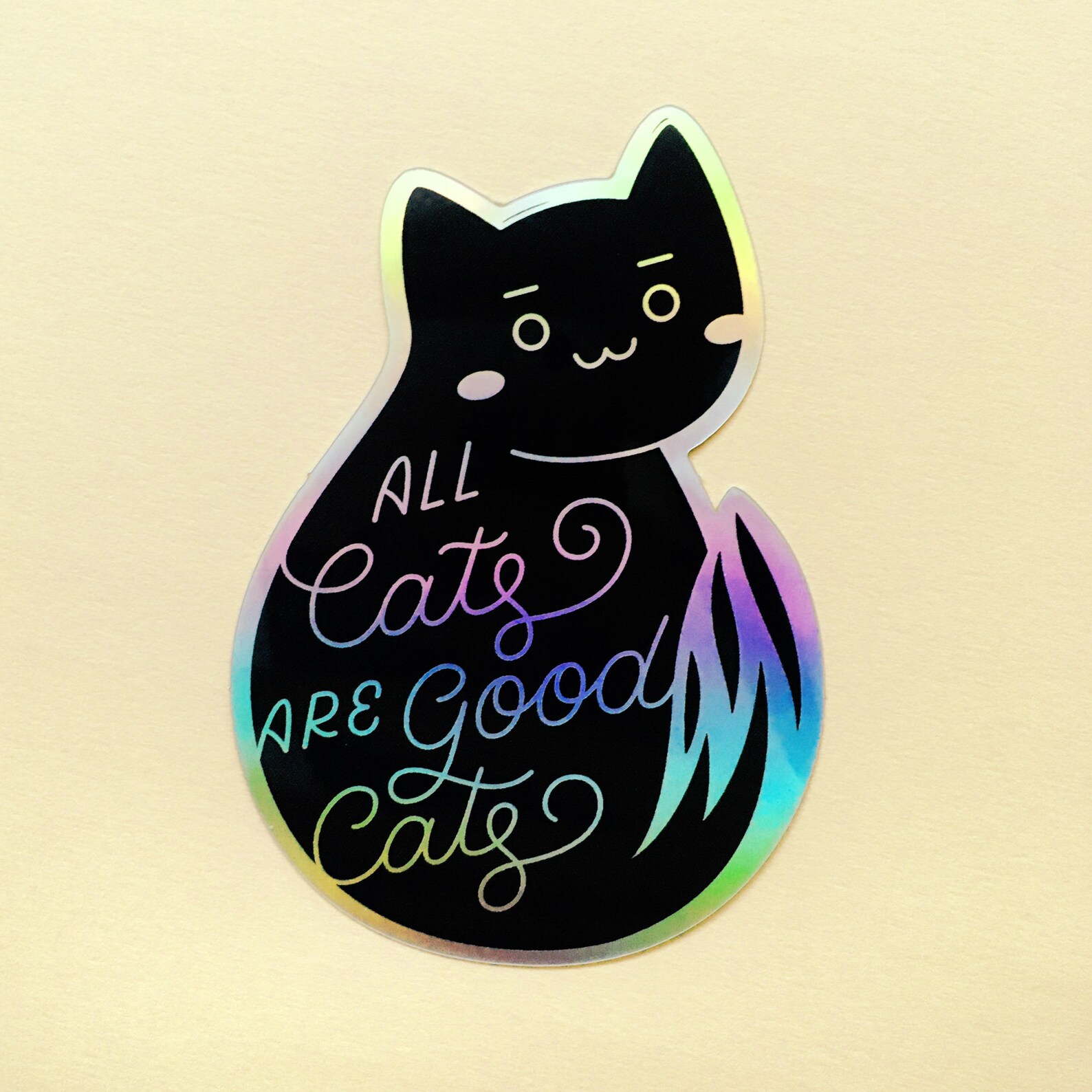 Good Cats Sticker Holographic for Cat Lovers Cat Owners Vet | Etsy