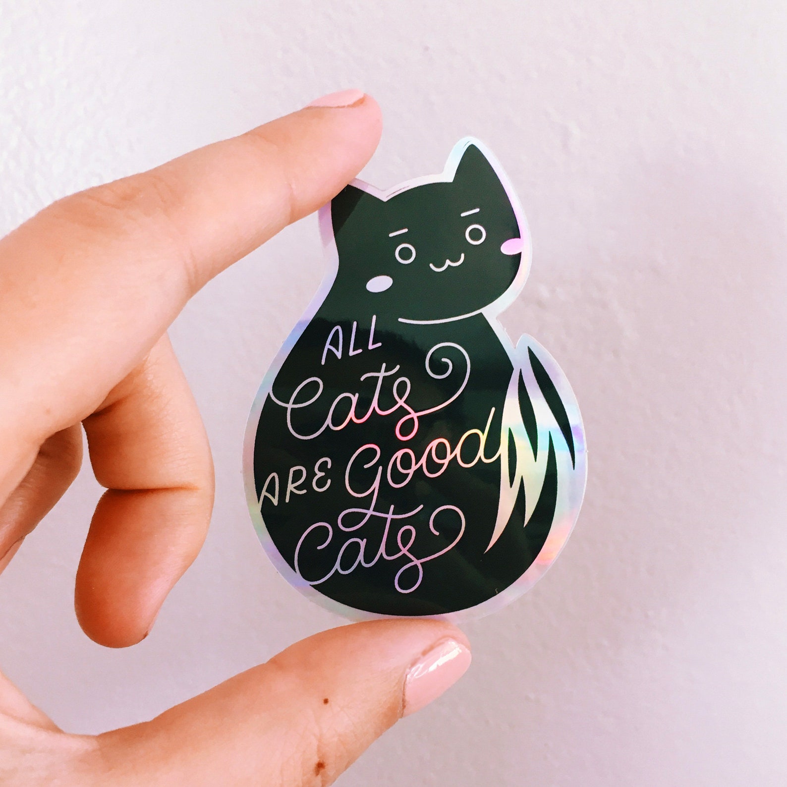 Good Cats Sticker Holographic for Cat Lovers Cat Owners Vet | Etsy