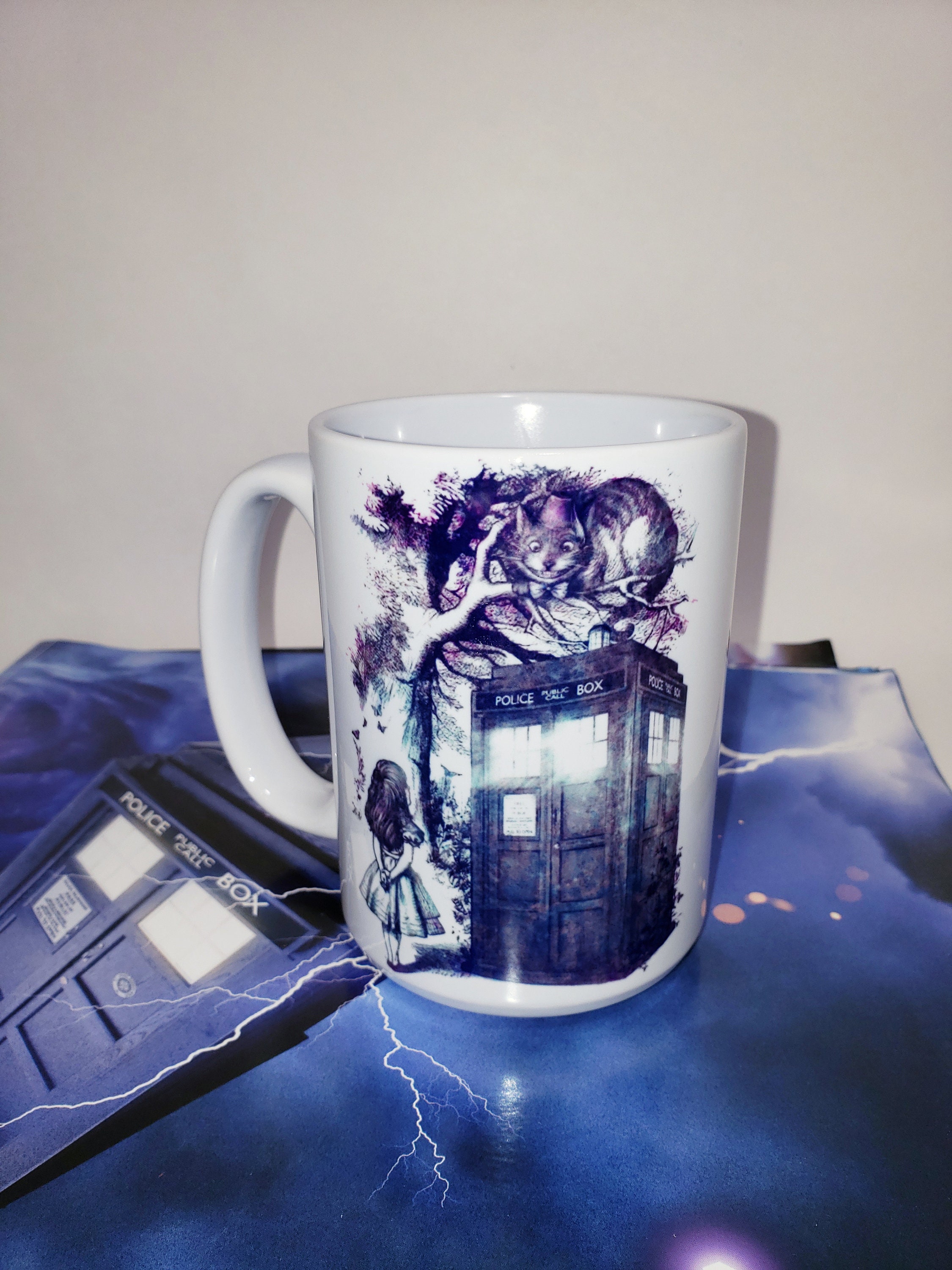 Alice and Tardis Mug, Alice and Tardis, Doctor Who Tardis and Alice Mug ...