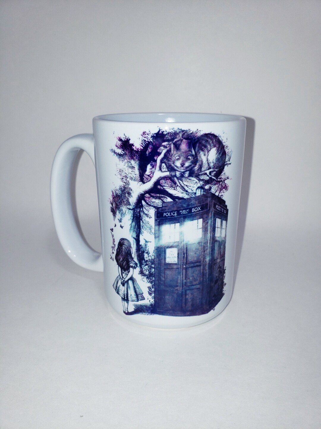 Alice and Tardis Mug, Alice and Tardis, Doctor Who Tardis and Alice Mug ...