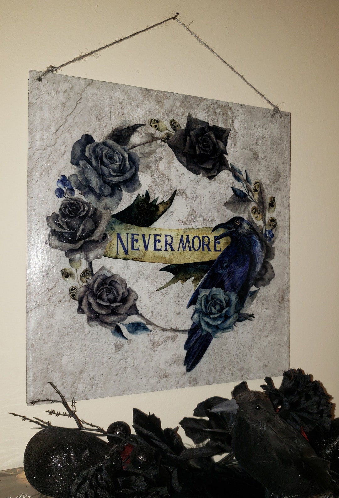 Nevermore Wall Art, Nevermore Sign, Gothic Art, Nevermore Academy ...