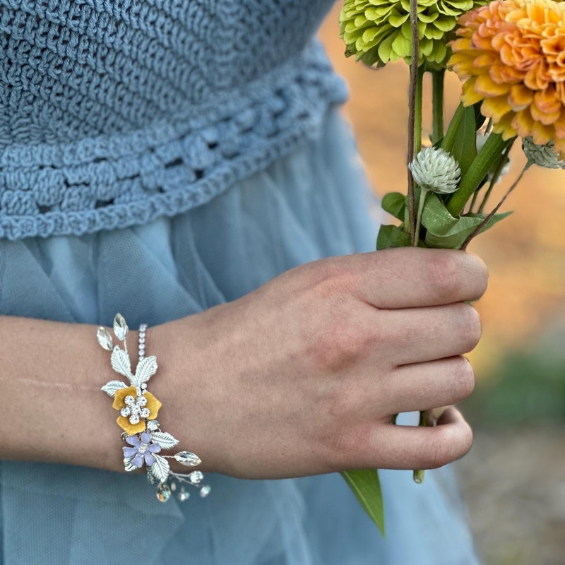 Flower Bracelet Etsy