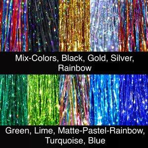 Sparkly Glitter Strands for Fairies, Hair Tinsel Fairy Hair, Bling Hair ...