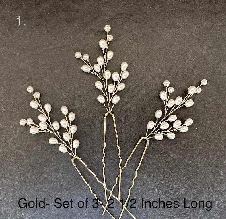 Delicate Pearl Bridal Hair Pins | Baby’s Breath Wedding Accessories for ...