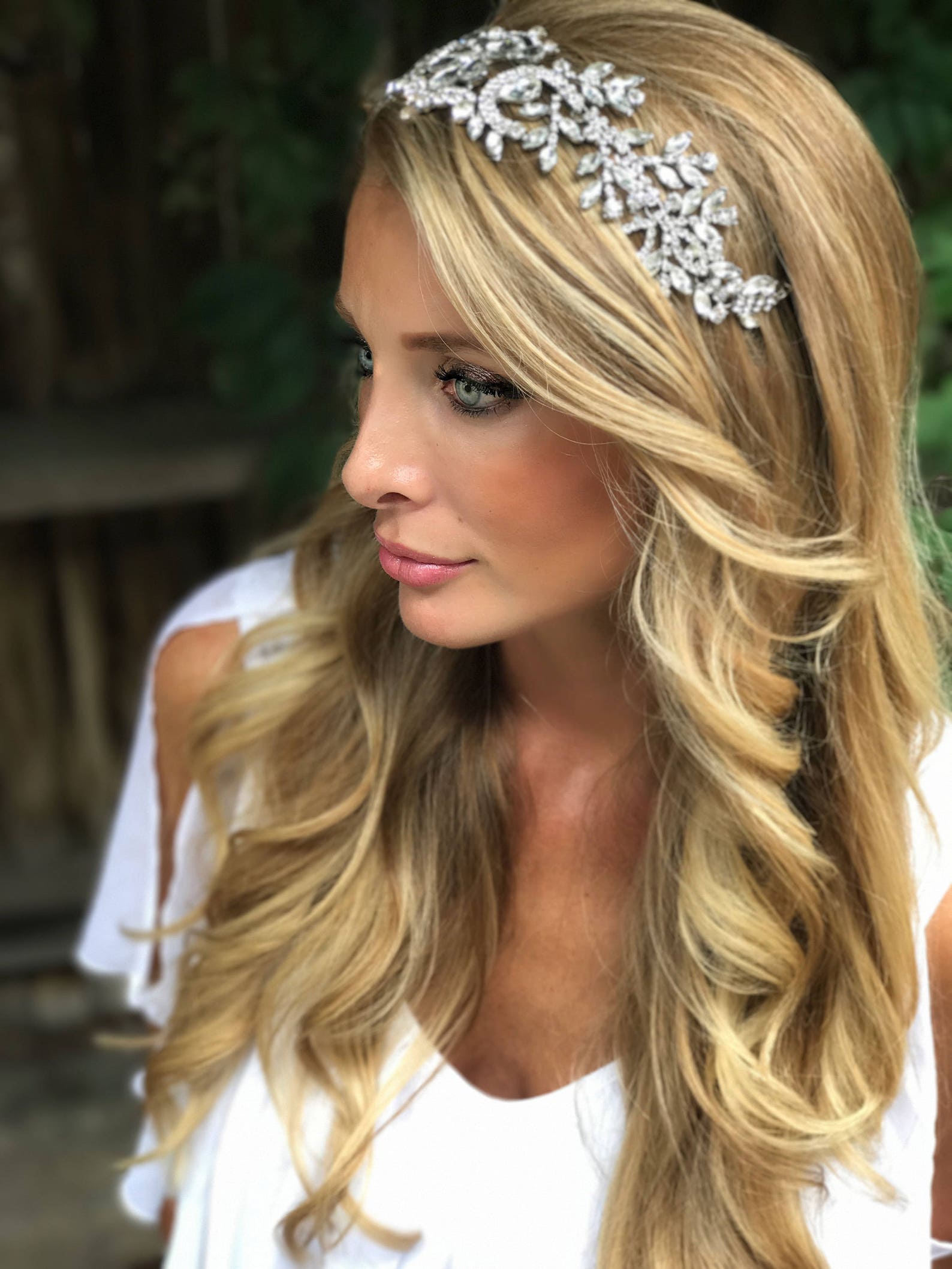 Silver Rhinestone Head Piece, Bridal Hair Jewelry - Etsy
