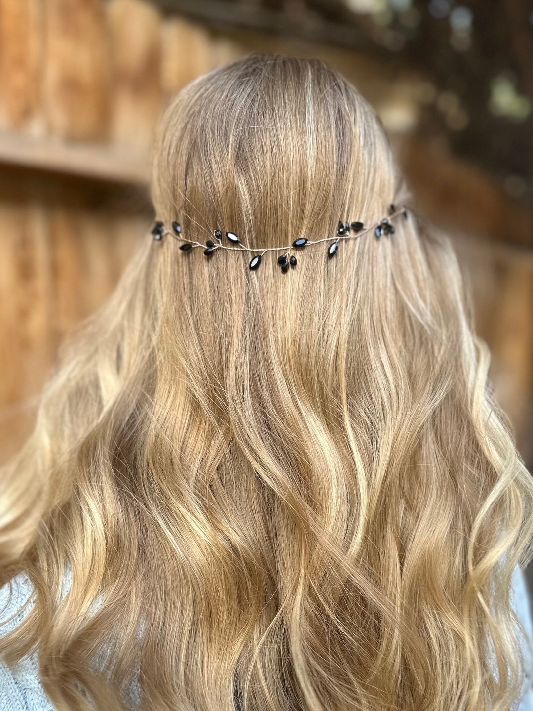 Minimalist Black Crystal Hair Accessory in Multiple Colors - Etsy