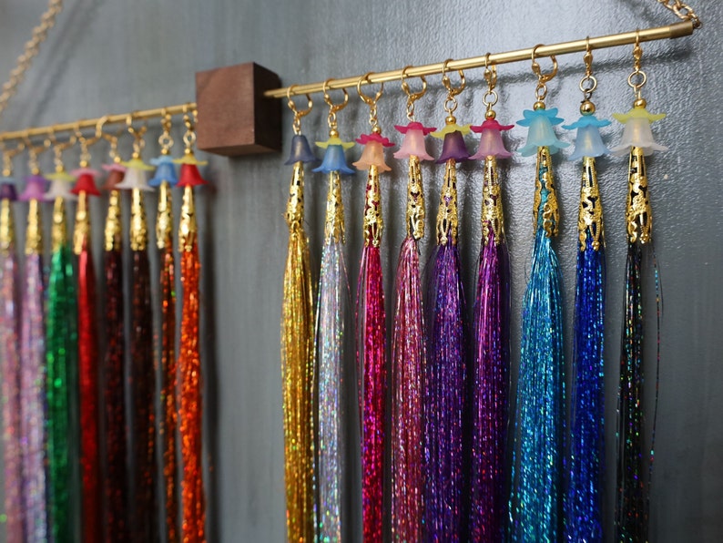 Free Wall Display Included With Hair Tinsel Salon Kits, 17 Colors, 26 ...