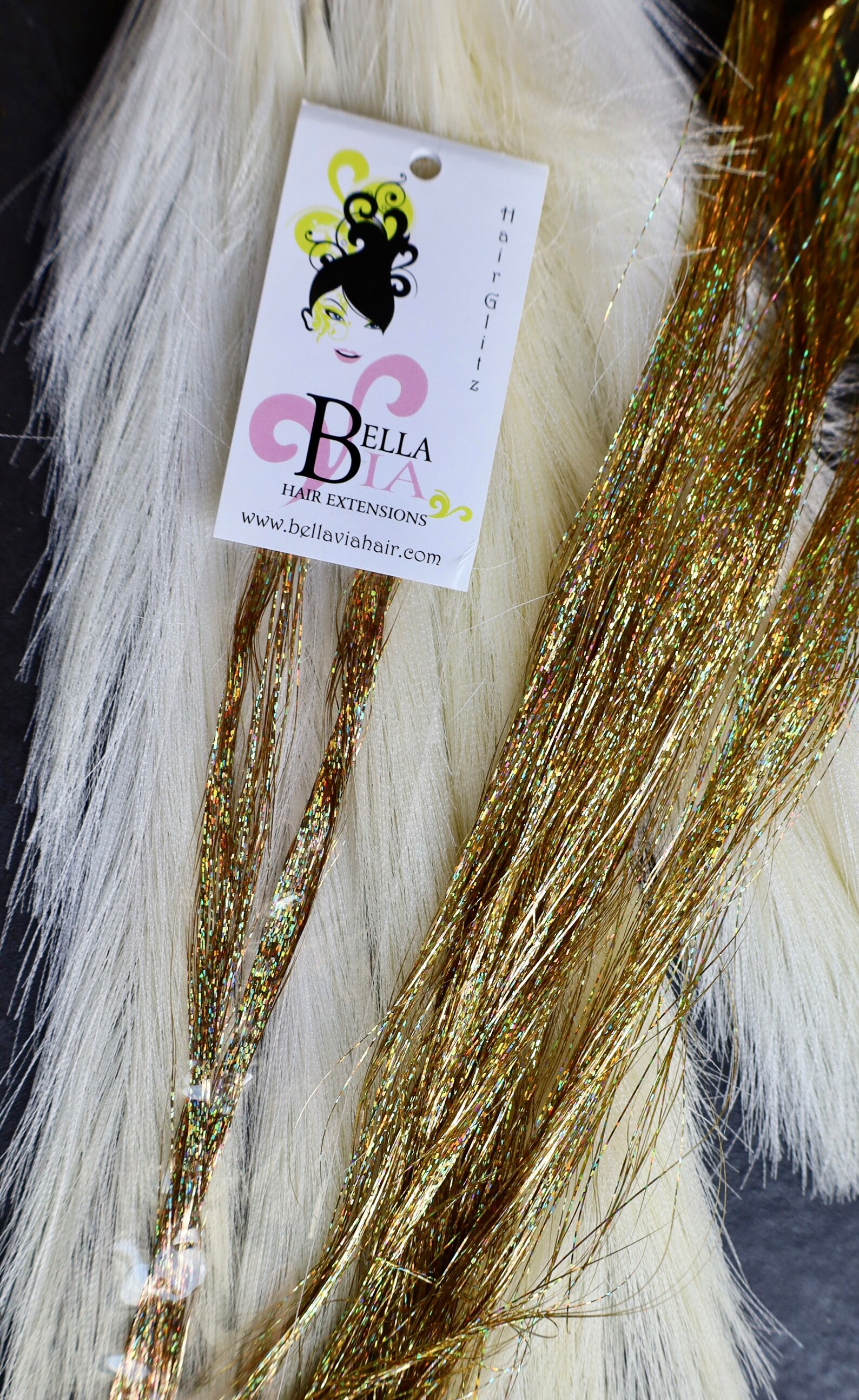 GOLD Hair Glitz Tinsel, Also Know as Glitter Hair, Fairy Hair or Hair ...