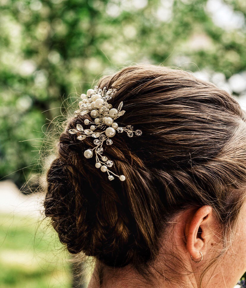 Pearl Hair Comb Hand-crafted with beautiful Off White pearls | Etsy