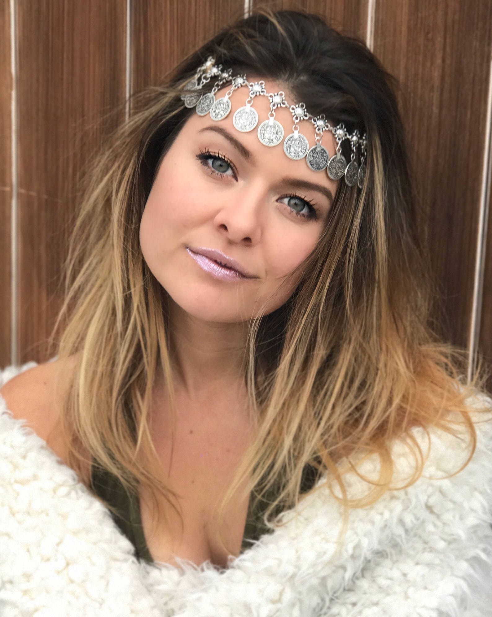 Coin Hair Jewelry, Silver Coin Hair Chain, Hair Accessory, Tribal Head ...