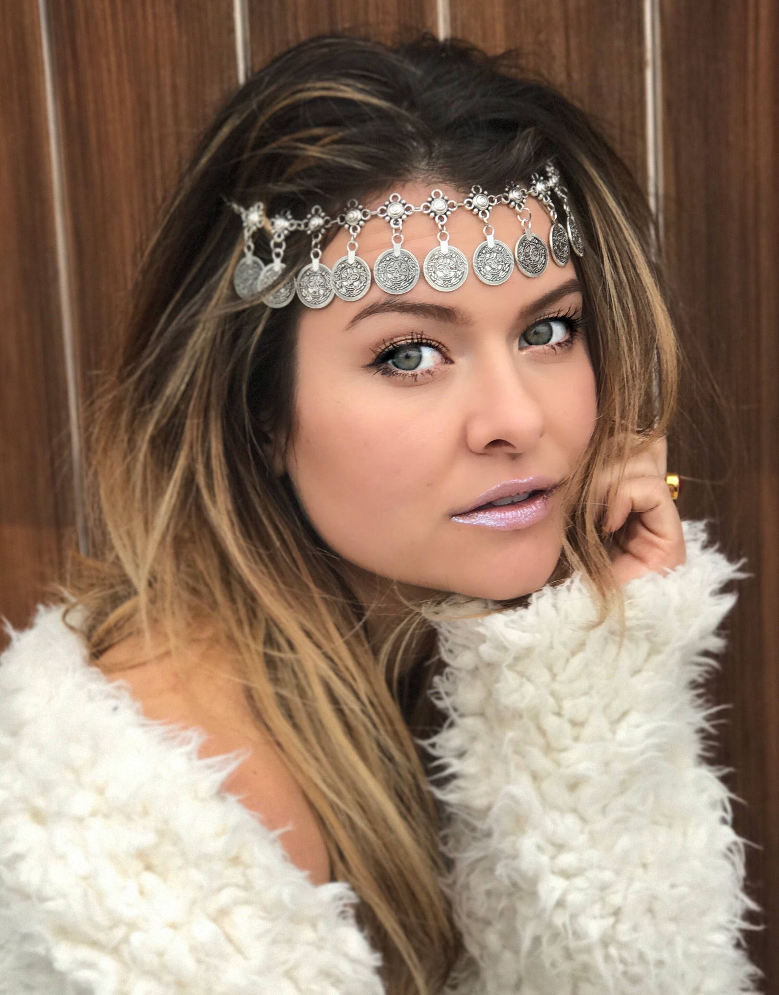 Coin Hair Jewelry, Silver Coin Hair Chain, Hair Accessory, Tribal Head ...