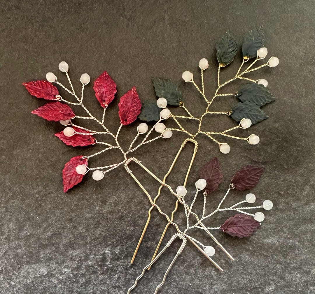 Holiday Inspired Hair Pins Custom Colors Available, Christmas Hair ...