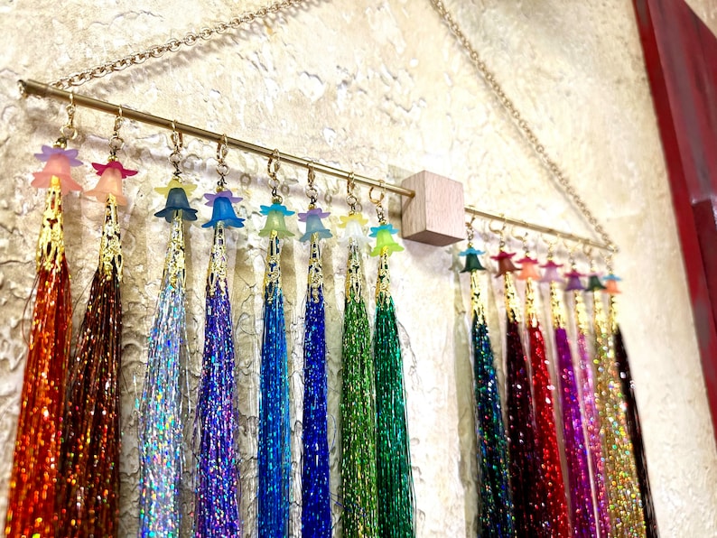 Salon Hair Tinsel With Hanging Display, 19 + Colors to Choose From, 26 ...