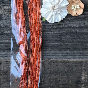 Orange Hair Tinsel Halloween Hair Accessory Hair Tinsel | Etsy