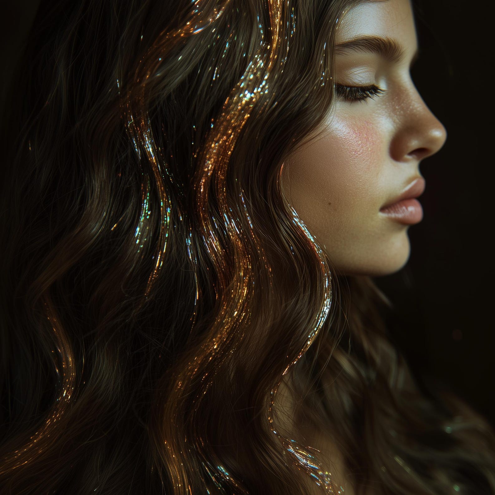 Shimmering Highlights Hair Tinsel- Sparkly Extensions Fairy Hair - Etsy