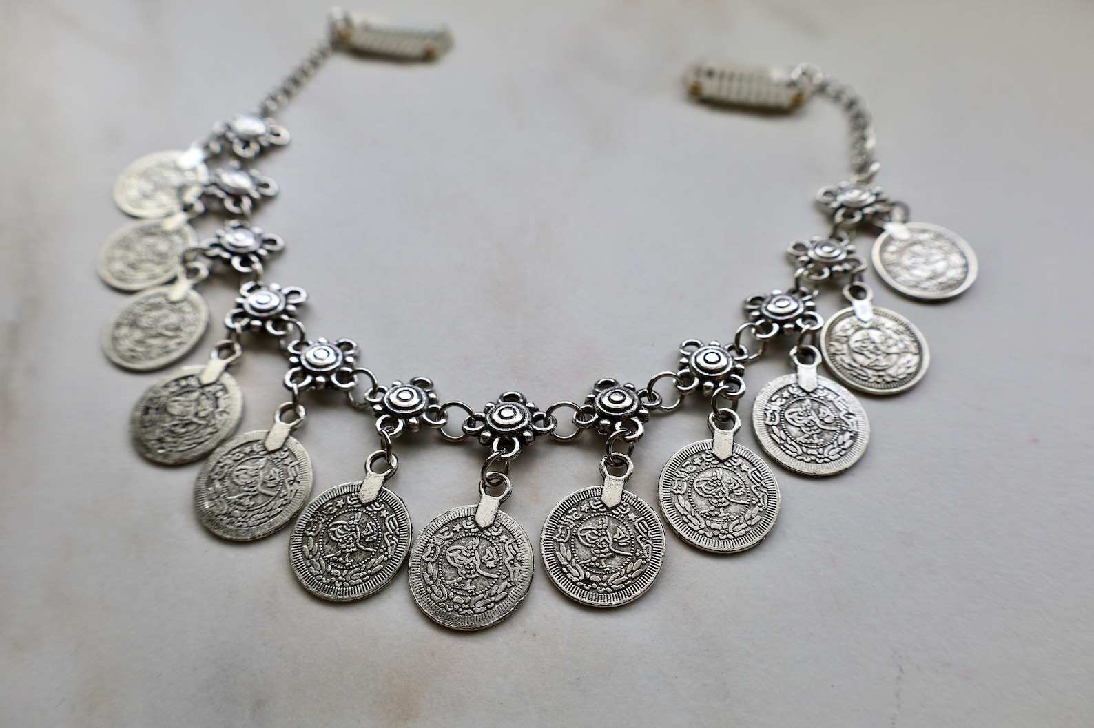 Coin Hair Jewelry, Silver Coin Hair Chain, Hair Accessory, Tribal Head ...