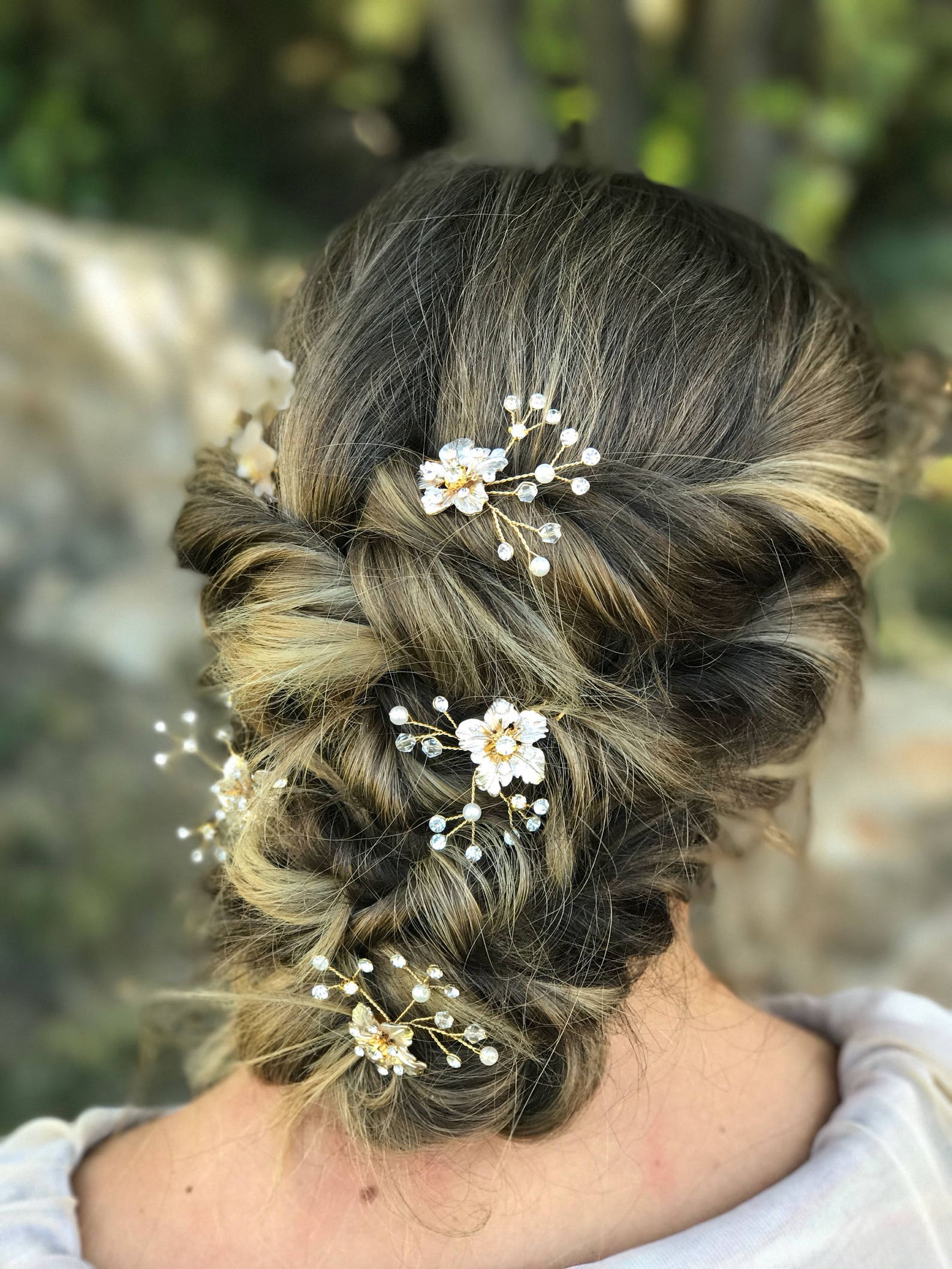 Bridesmaid Hair Pin Custom Hair Pin Gold Flower Hair | Etsy