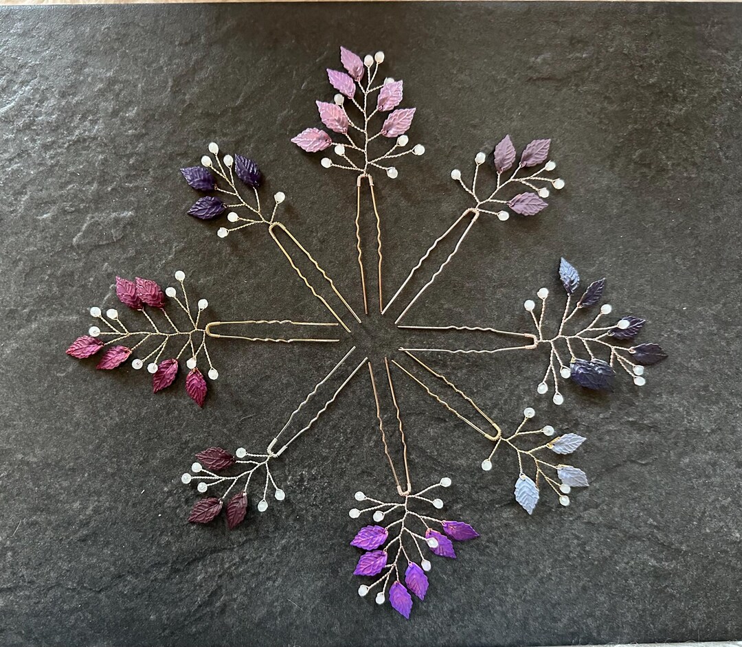Shades of Purple Hair Pins Custom Colors Available, Hair Accessories ...